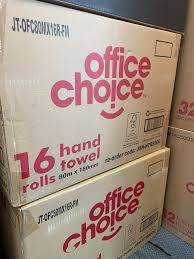 Cleaning - OFFICE CHOICE HAND TOWEL HAND TOWELS 80 metre Roll BOX OF 16 ...