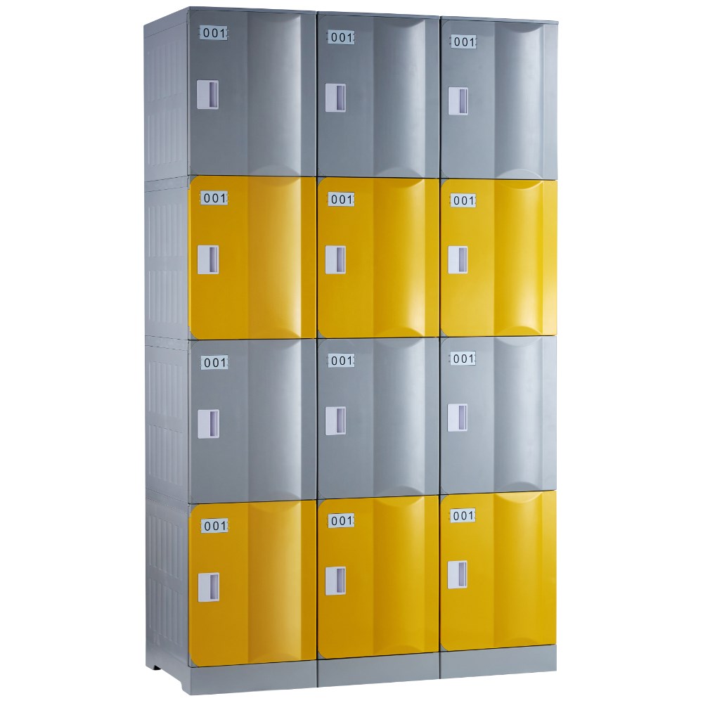 Storage - Steelco ABS Plastic Locker 4 Door Bank Of 3 1146W x 500D x ...