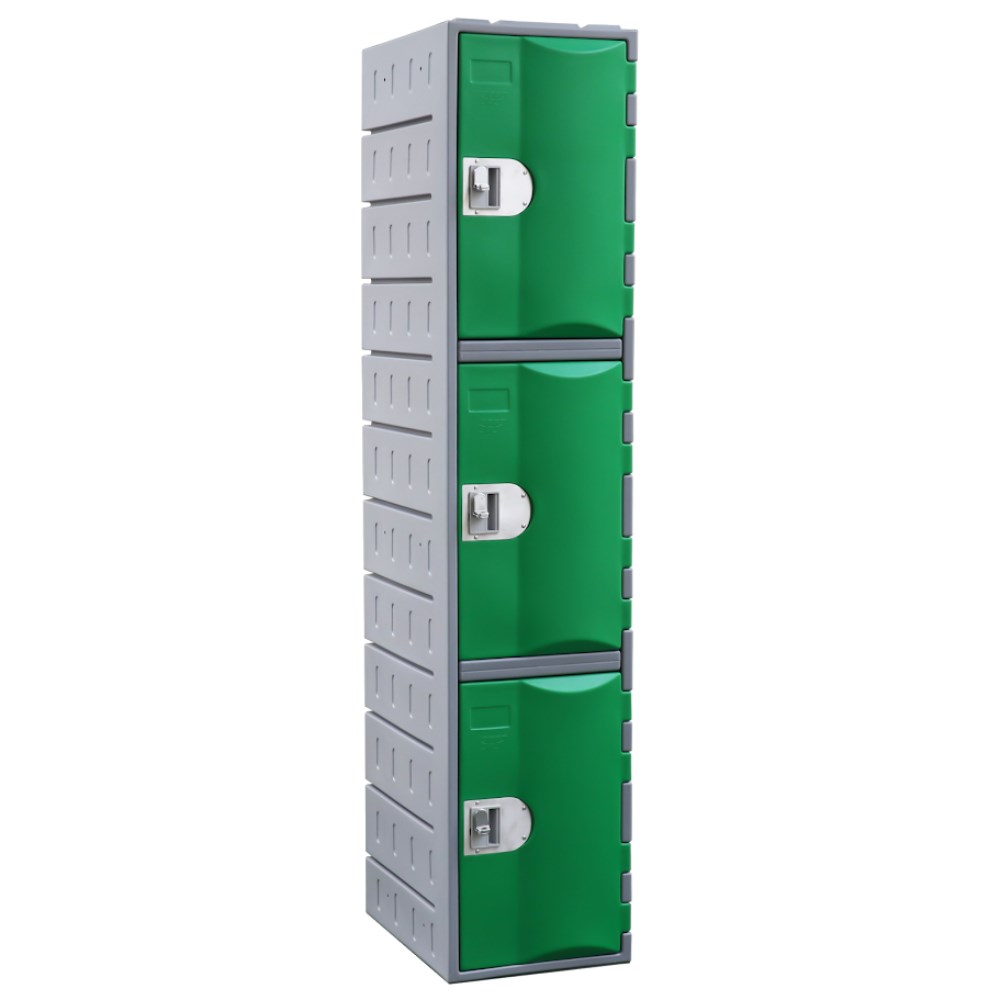 Storage - Steelco Heavy Duty Plastic Locker 3 Door 385W x 500D x ...