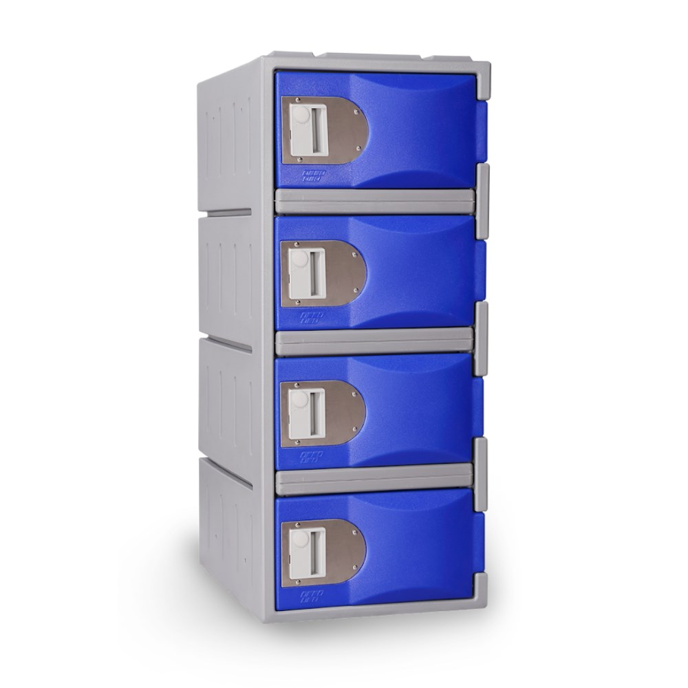 Storage - Steelco Heavy Duty Plastic Locker 4 Door 385W x 500D x 900mmH ...