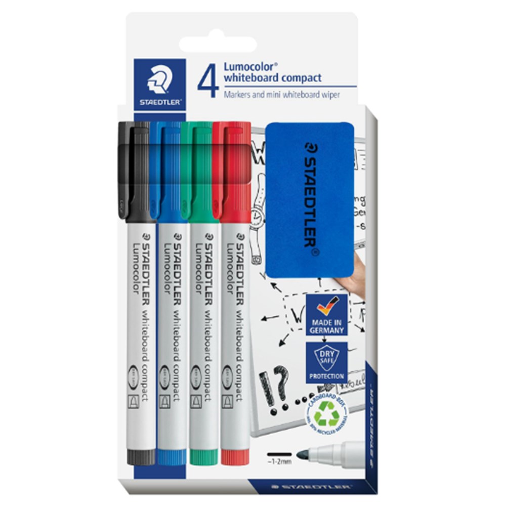 Art & Craft - Staedtler Whiteboard Set 4 Assorted Compact Whiteboard ...